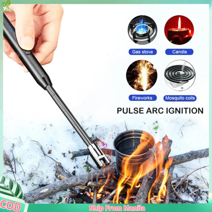 【Sasa】USB Electric Lighters Rechargeable Lighter Clipper Tube Long ...