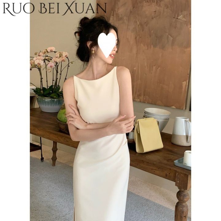 Ruo Bei Xuan กระโปรงสายเอี๊ยมแบบบางสำหรับผู้หญิง,กระโปรงบานสไตล์ ...