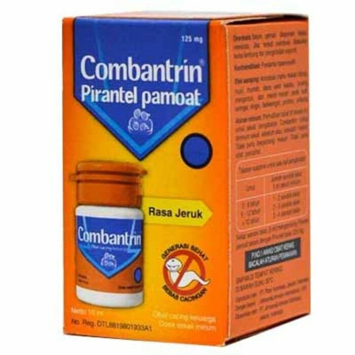COMBANTRIN SYRUP CAIR 10 ML OBAT CACING ANAK RASA JERUK PYRANTEL PAMOAT ...