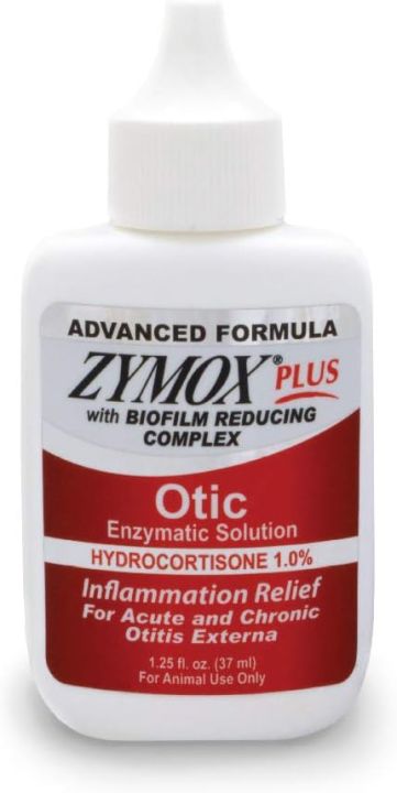 Zymox Advanced Formula Otic Plus Enzymatic Ear Solution for Dogs and ...