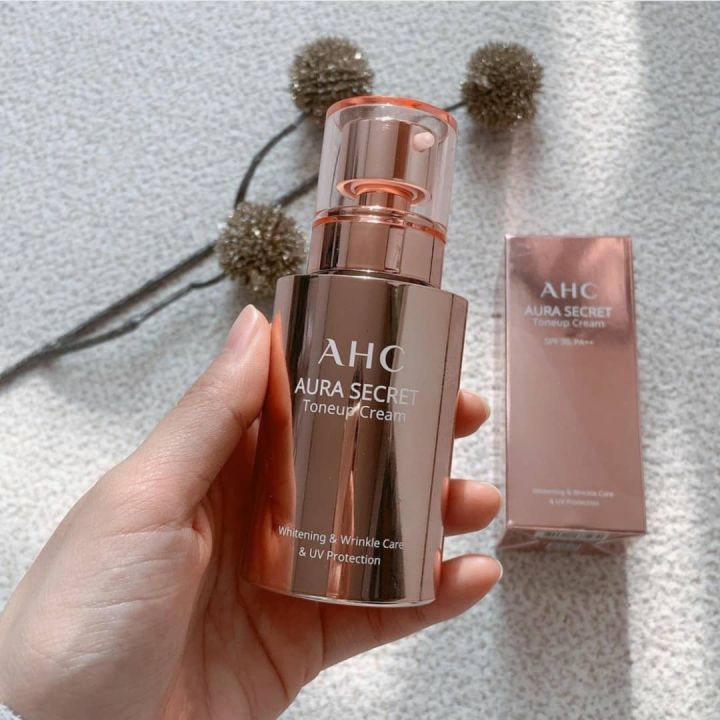 【现货】韩国 AHC Aura Secret Tone Up Cream SPF30 PA++ (10g/50g) AHC AURA 欧若拉秘密 无瑕提亮霜 | Lazada