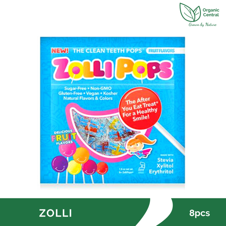 Zolli Pops The Clean Teeth Pops Assorted Fruit Flavors Approx 8pcs ...