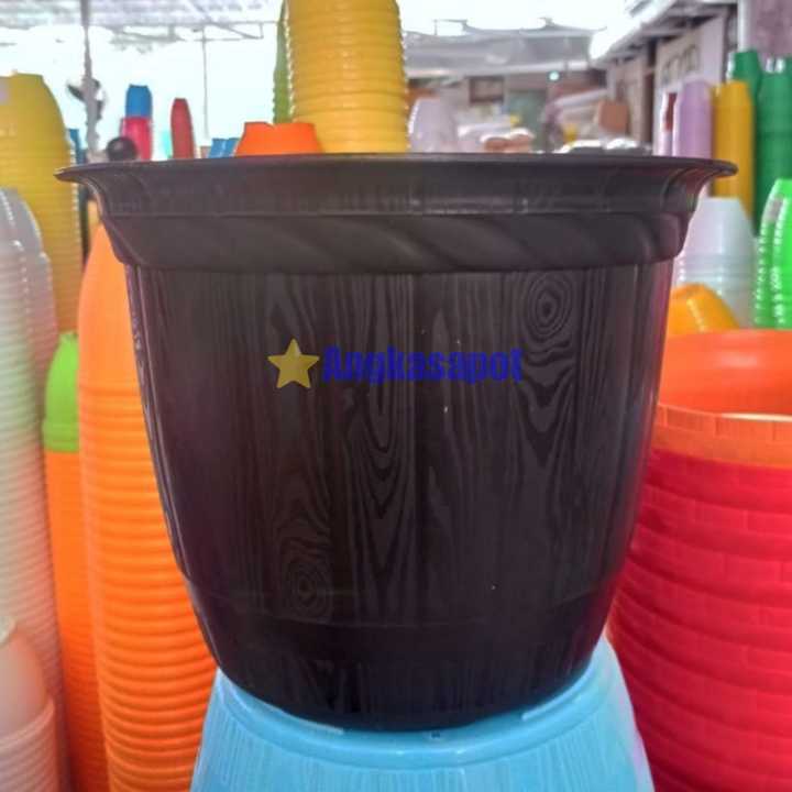 Pot Kaneta Edelweis 30 Motif Kayu Untuk Bunga Tanaman | Lazada Indonesia