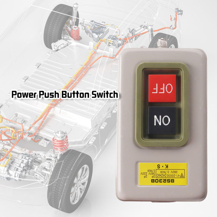 "Power Push Button Switch Self-Locking 3-phase Button Switch 15A BS216B ...