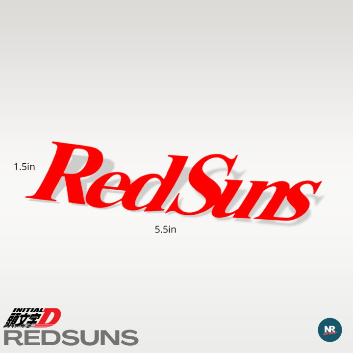 Red Suns Initial D Vinyl Decal Anime Waterproof Sticker | Lazada PH