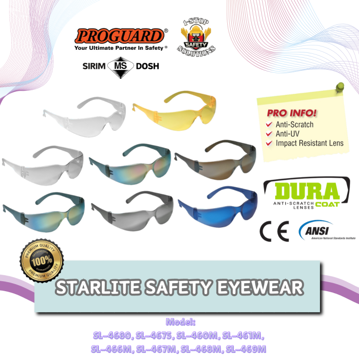 Proguard STARLITE High UV Impact Resistant Lens Men & Ladies Clear or ...
