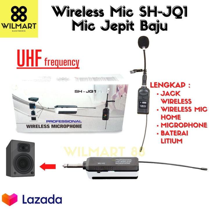 Wireless Professional Microphone SH-JQ1 - Mic Jepit Wireless Tanpa ...
