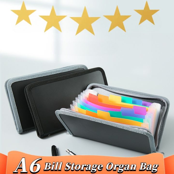 A6 Portable Bill Organizer Document Organizer Plastic Envelope storage ...