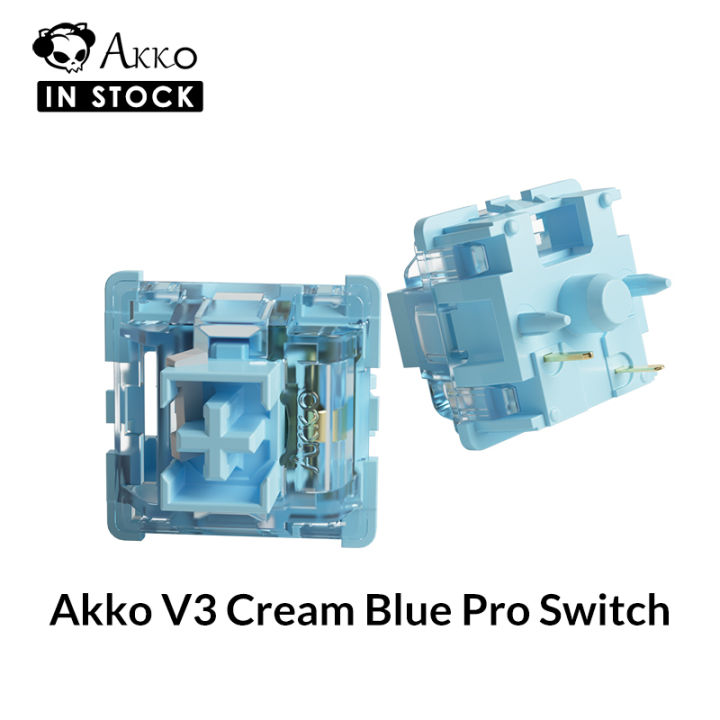 Akko 2 Pack-90 Pcs V3 Cream Blue Pro Switch With Stable Dustproof Stem ...