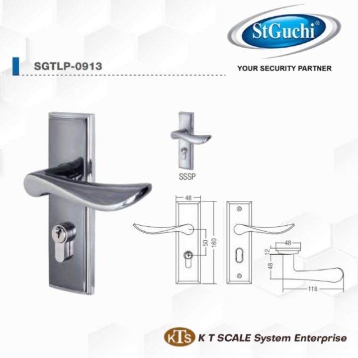 ST GUCHI TUBULAR LEVER HANDLE LOCK SET | Lazada