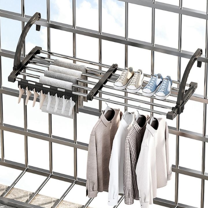 (KFVT) Radiator Clothes Airer Foldable Radiator Drying Rack 42-72CM ...