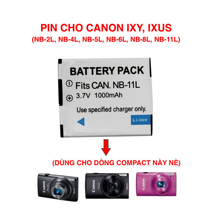 Pin NB-1L, NB-2L, NB-3L, NB-4L, NB-5L, NB-6L, NB-7L, NB-8L, NB-10L, NB-11L, NB-12L, NB-13L cho ...