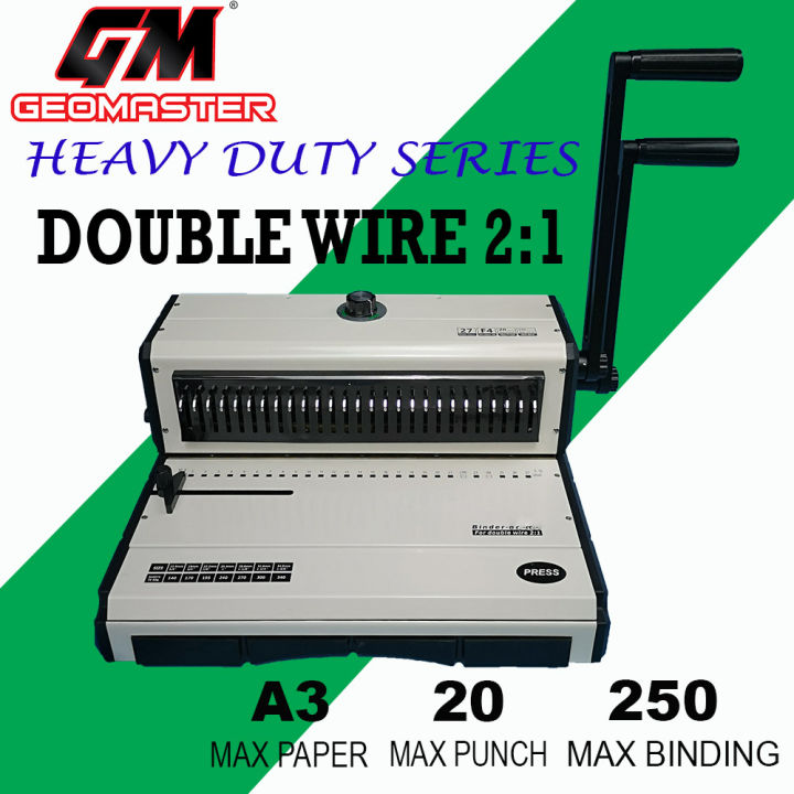 Geomaster 2:1 Binding Machine , Double Wire Binding , Heavy Duty Series | Lazada