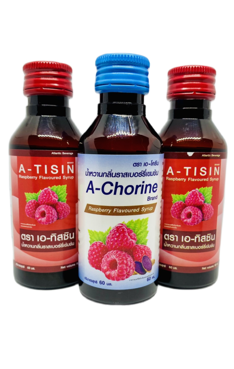Atisin-Achorine น้ำหวานกลิ่นราสเบอร์รี่เข้มข้น 60ml. 3 ขวด | Lazada.co.th