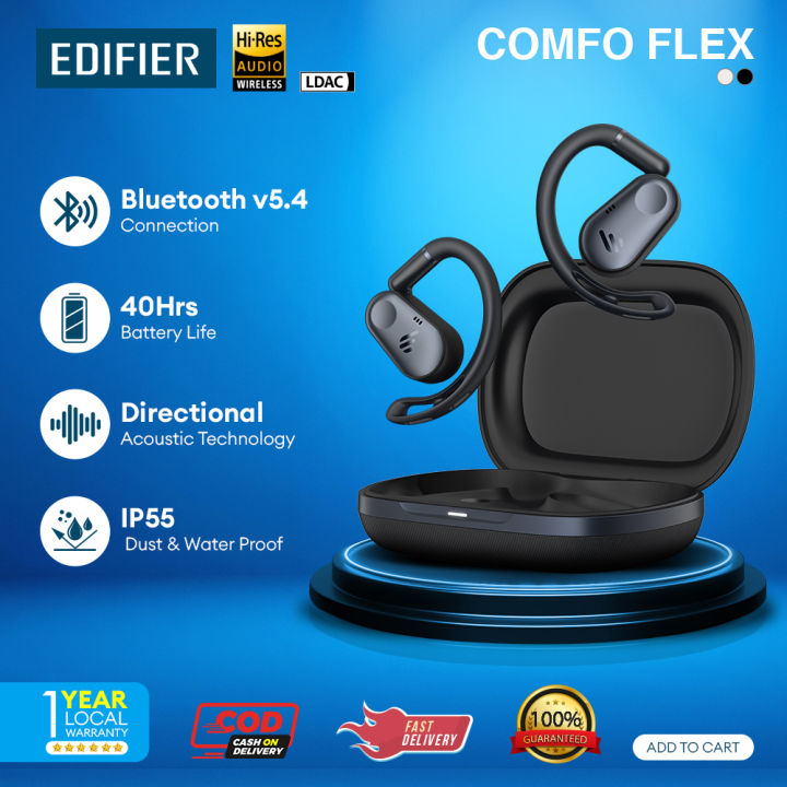 EDIFIER Comfo Flex black Open-ear True Wireless Earbuds | Lazada PH