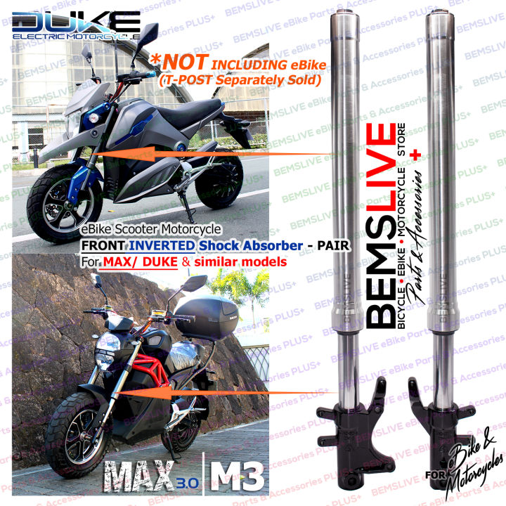 INVERTED FRONT Shock Absorber (PAIR) for BIG Motorcycle Ebikes MAX DUKE ...