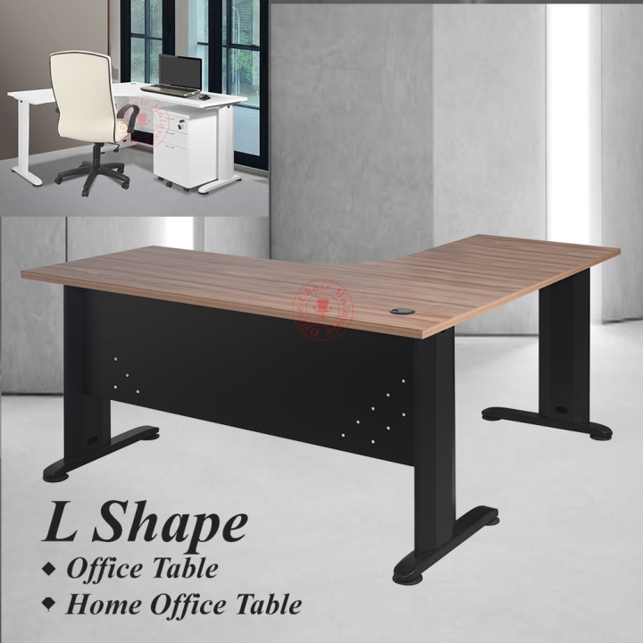 ⚡Free Shipping⚡ 5FT 6FT L-Shape Office Table / Study Table / Computer ...