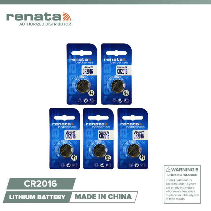 Renata CR2016 Watch & PC Batteries Single Pack (Set of 5) | Lazada PH