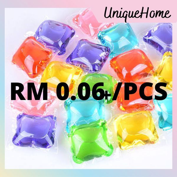 【±200PCS/SET】6g Laundry beads detergent cube detergent beads sabun ...