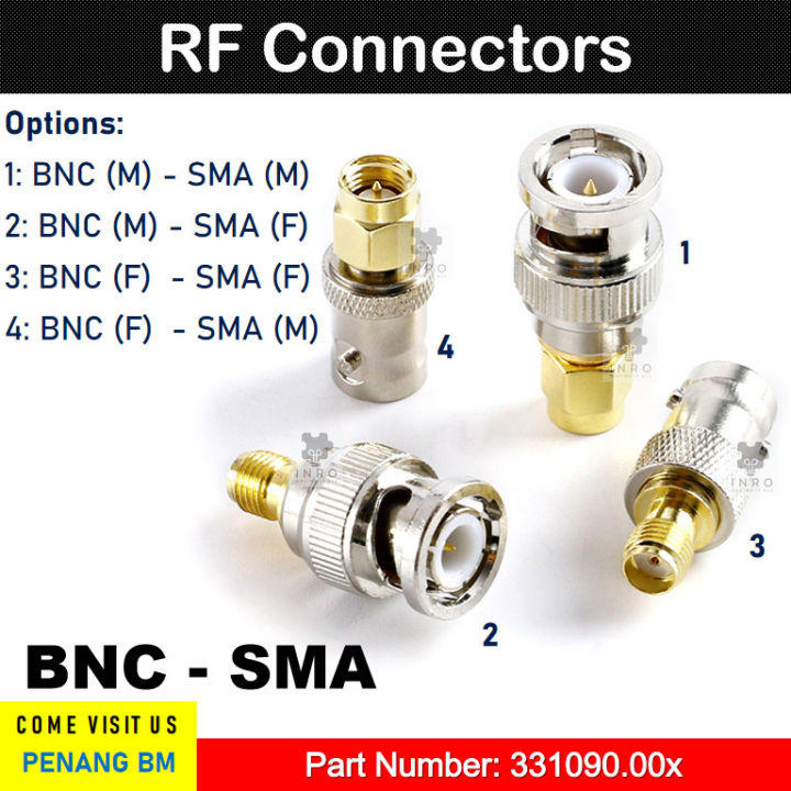 RF Connector Converter, BNC to SMA SMA to BNC 50R 50ohm | Lazada