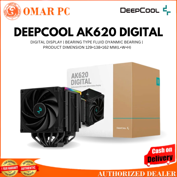DEEPCOOL AK620 DIGITAL CPU COOLER WITH A STATUS DISPLAY BRANDNEW ...