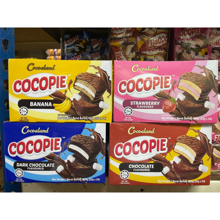 Cocopie Chocolate / Dark Chocolate / Strawberry / Banana (24's x 25g ...