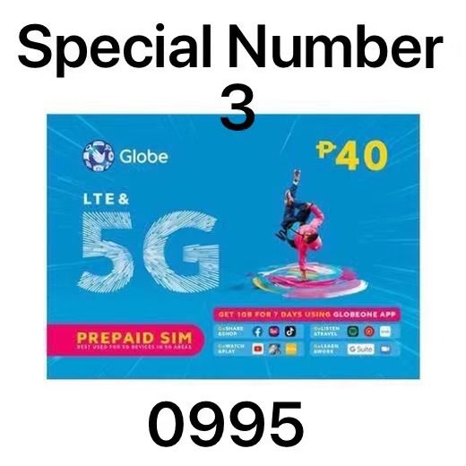 (Special Number)Globe 5G LTE Tricut Sim Card Brand New Fresh On Hand ...
