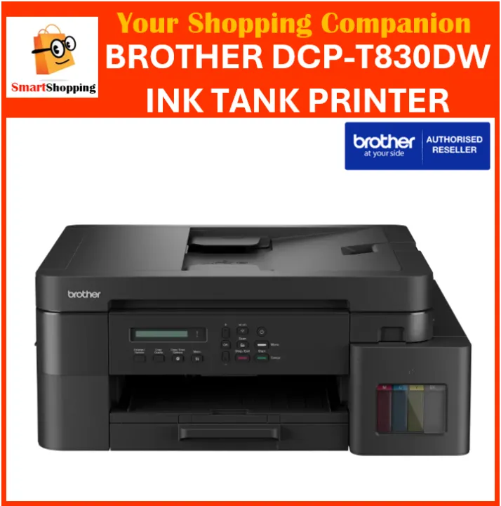 Brother DCP-T830DW Ink Tank Print Scan Copy All In One Printer Auto 2 ...