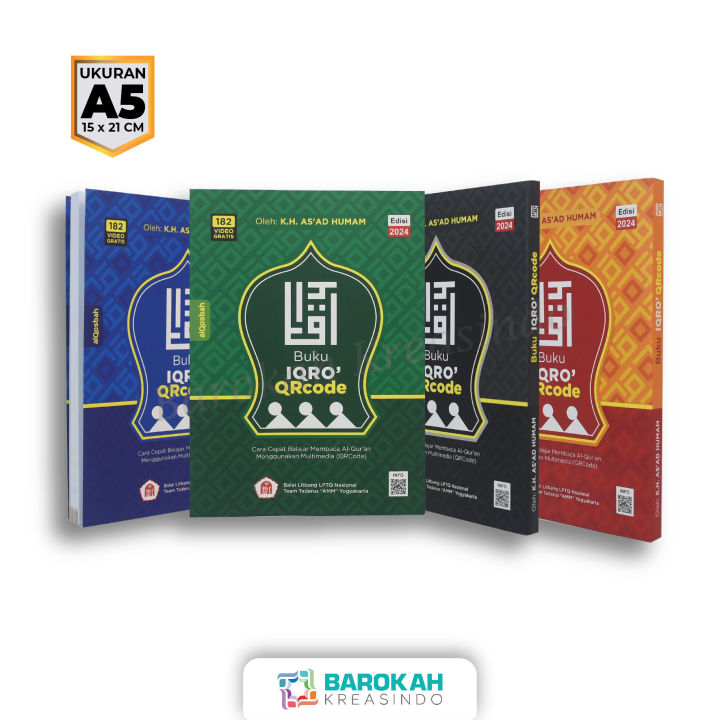 Buku IQRO QRCode Edisi Milenial 2024 Cara Cepat Belajar Membaca Al Quran Menggunakan Multimedia ...