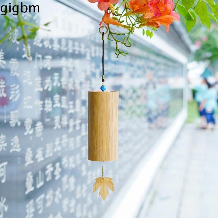 GIGBM Handmade Bamboo Wind Chimes Simple Antique Musical Windchime ...