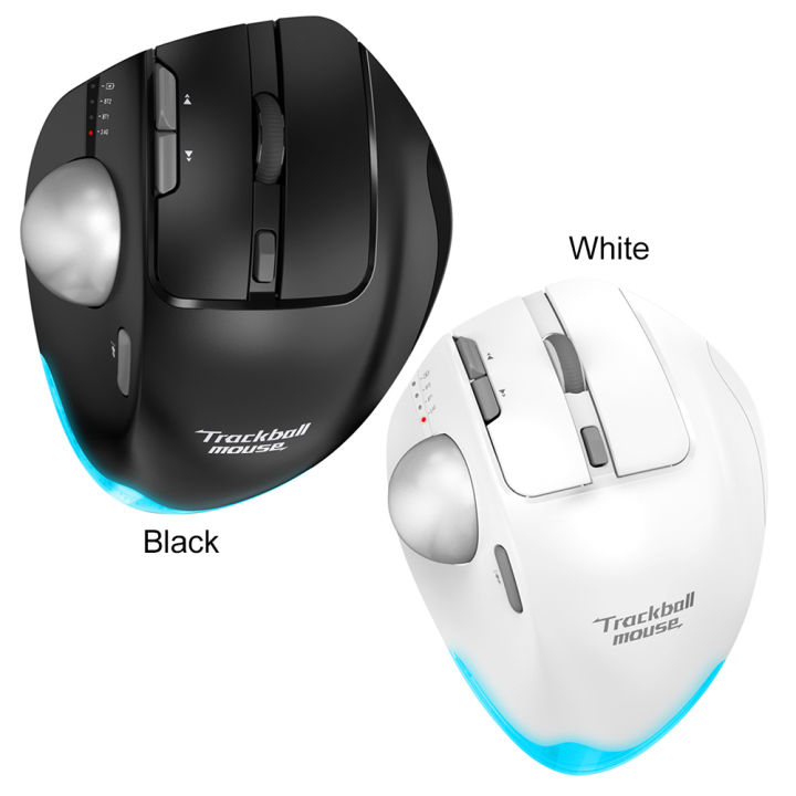 Wireless RGB Trackball Mouse Bluetooth-Compatible & 2.4G Dual Modes 8 ...