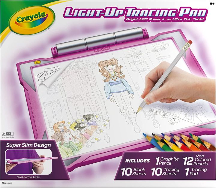 Crayola Light Up Tracing Pad For Kids 6 To 9 Years Old Super Slim ...