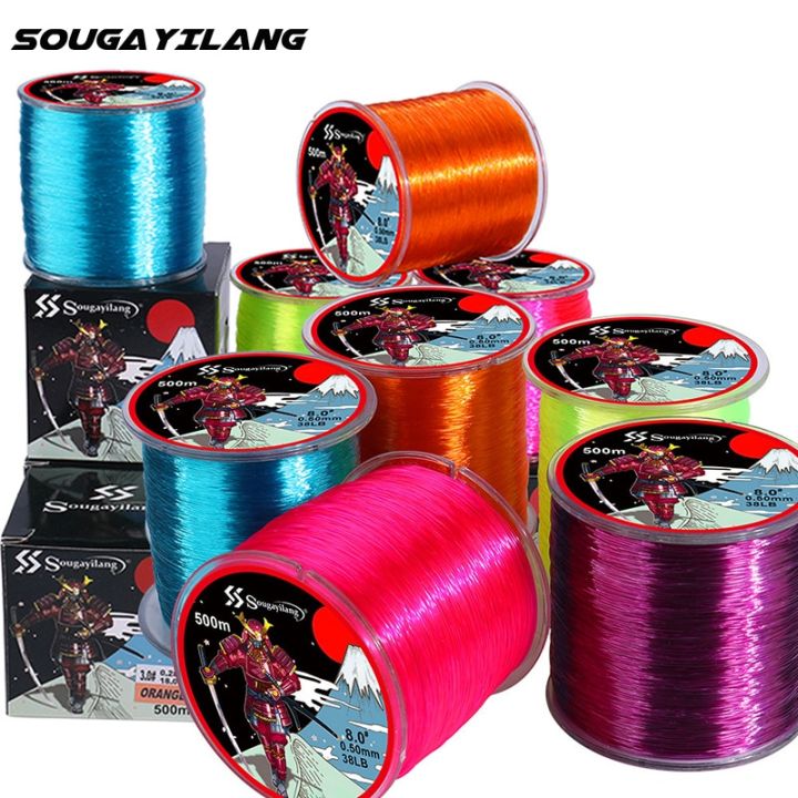 Sougayilang 500M Nylon Fishing Line 7.0-38Lb Super Strong Load-Bearing Transparent For Saltwater ...