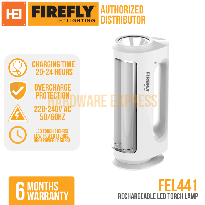 Firefly Rechargeable LED Torch Emergency Light Flashlight FEL441 ...