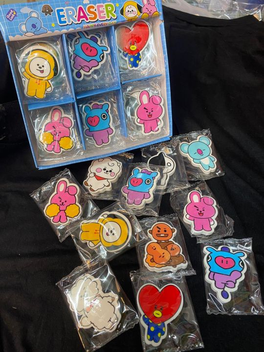 BT21 CARTOON PENICL ERASER 6pcs | Lazada PH