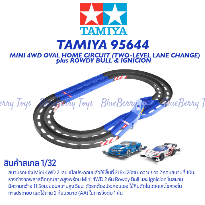 TAMIYA 95644 MINI 4WD OVAL HOME CIRCUIT (TWO-LEVEL LANE CHANGE) plus ...