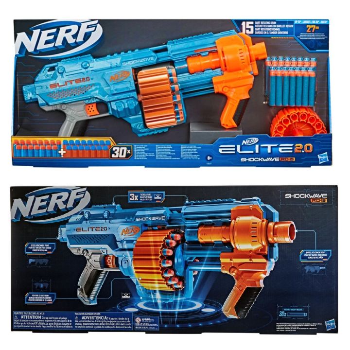 Nerf Elite 2.0 Shockwave RD 15 Blaster | Lazada Indonesia