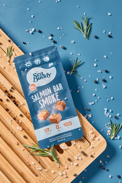 Sea Buddy Smoke Salmon Bar ซีบัดดี้ แซลมอนบาร์ กลิ่นรมควัน แพค 3 ซอง ...