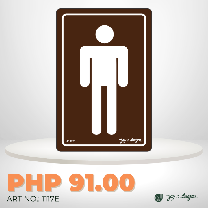 Acrylic Signage Male Sign Jay C. Designs 1117 | Lazada PH