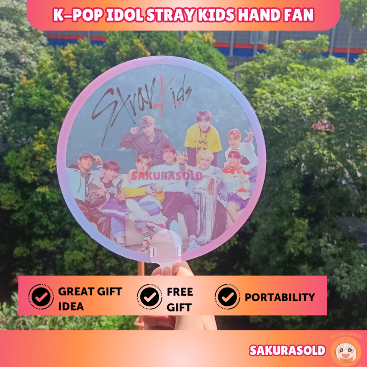 K-pop Stray Kids Hand Fan K Pop Idol Fans Idol Group Stray Kids Fan ...