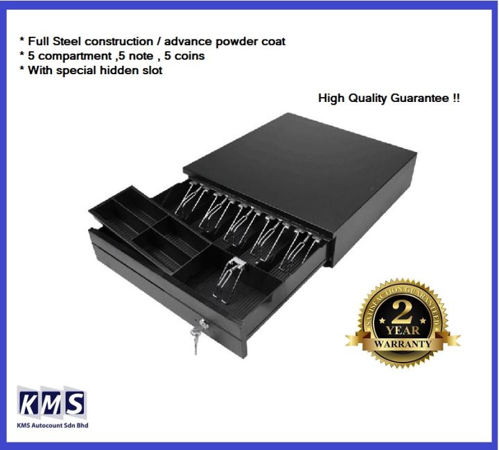 Cash Drawer 400F 6 bills 3 coins Register Box POS System With 5 ...