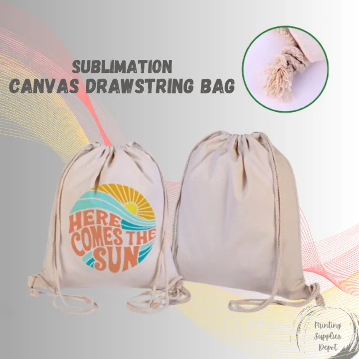 PSD - Sublimation Printable Canvas Drawstring Bag | Lazada PH