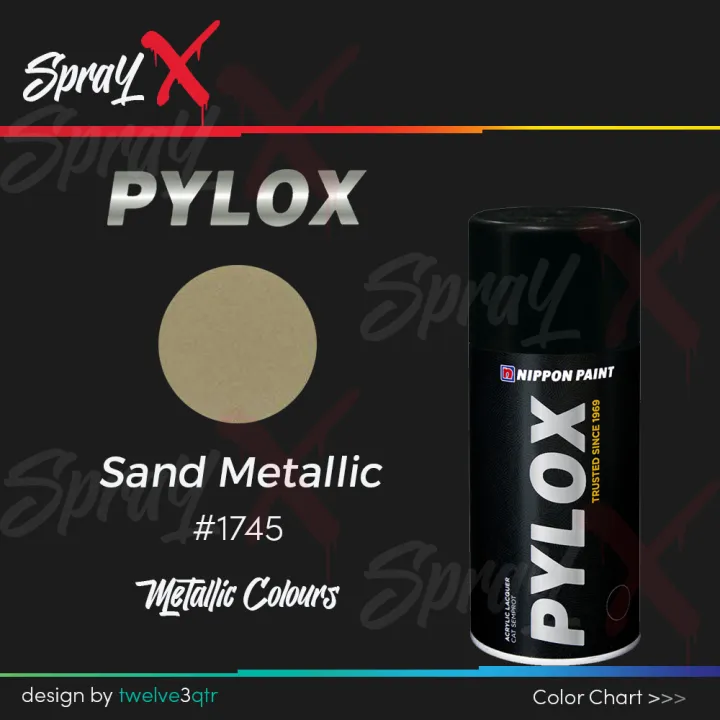 PYLOX METALLIC SAND METALLIC 1745 300ML / KRIM METALIK - PILOX | Lazada ...