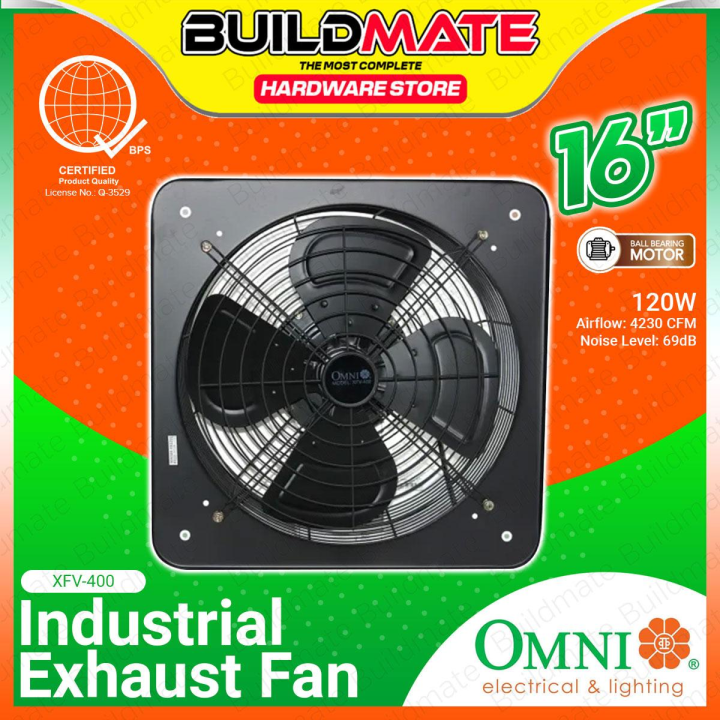 OMNI INDUSTRIAL Metal Body Exhaust Fan Ventilator Air Circulator 16 ...