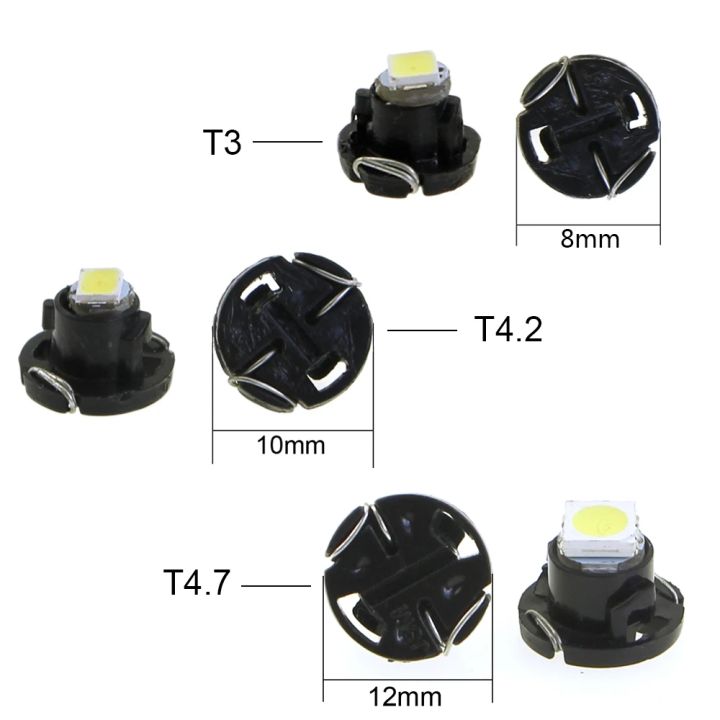 10pcs/set Dashboard lights T3 T4.2 T4.7 Car LED Neo Wedge Switch Radio ...