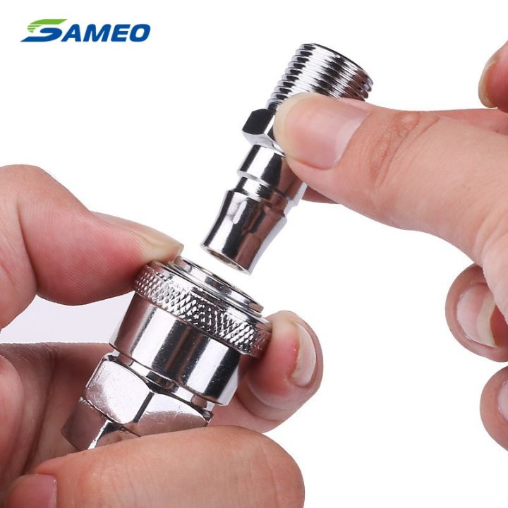 【Sameo】2pcs Air Hose Compressor Connector Coupler Socket Quick Coupling ...