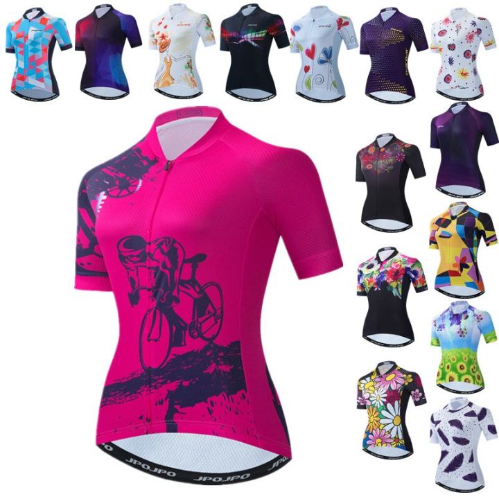 Weimostar Women's Cycling Jersey Pink Mtb Bike Jersey Breathable ...