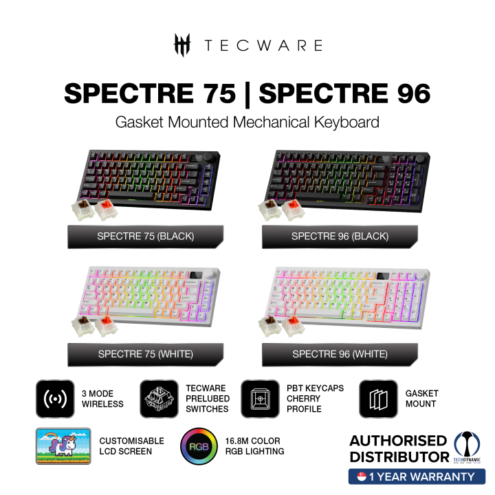 TECWARE Spectre 96 / 75 Wired, Wireless Gasket Mounted Mechanical ...