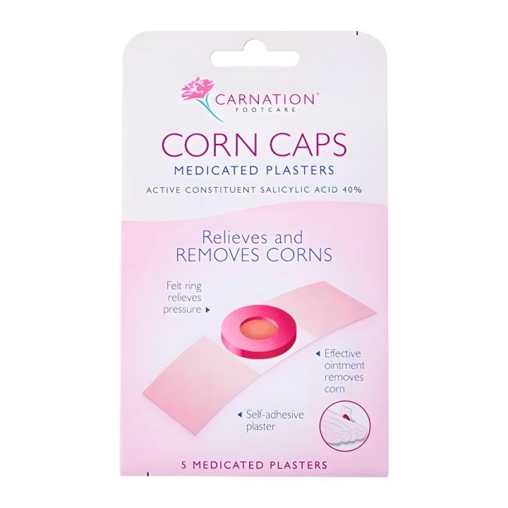 Carnation Corn Caps Medicated Plaster with 40% Salicylic Acid - 5 ...