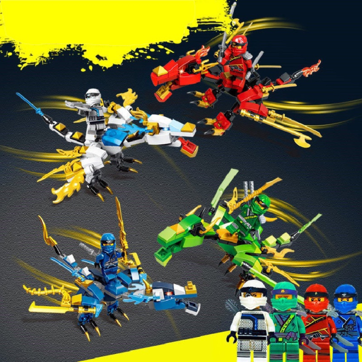 Phantom Ninja Flying Dragon Four Giant Dragon Battle Car Armor with ...